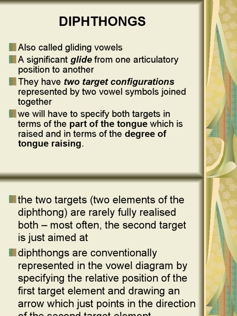 DIPHTHONGS | PDF | Vowel | Phonology