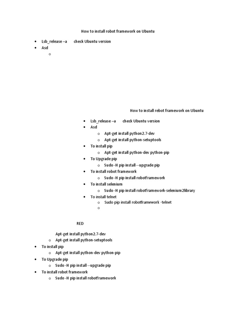 How To Install Robot Framework On Ubuntu | PDF