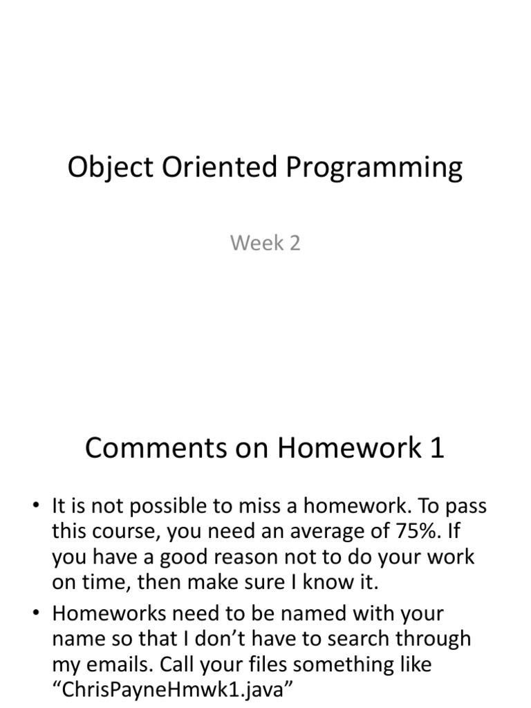 Object Oriented Programming: Week 2 | PDF | String (Computer Science) | Ascii