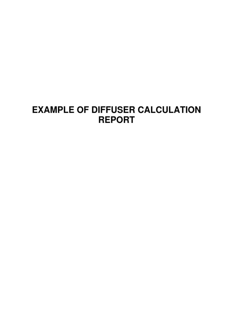Diffuser Design and Pressure Drop Analysis | PDF | Gases | Continuum ...