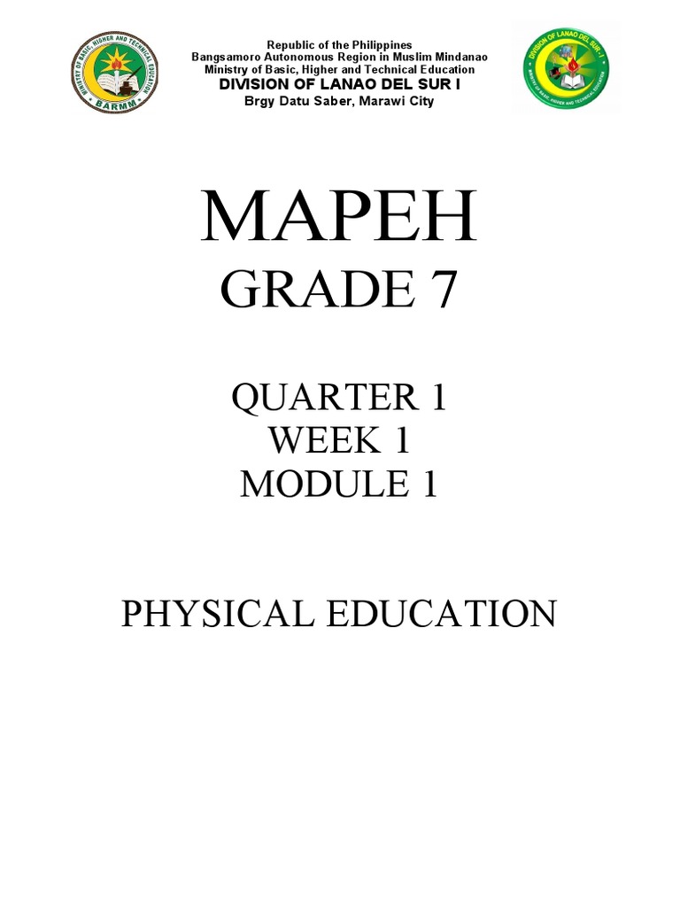 Pe-Module 1 Week 1 (Q1) | PDF | Physical Fitness | Body Mass Index