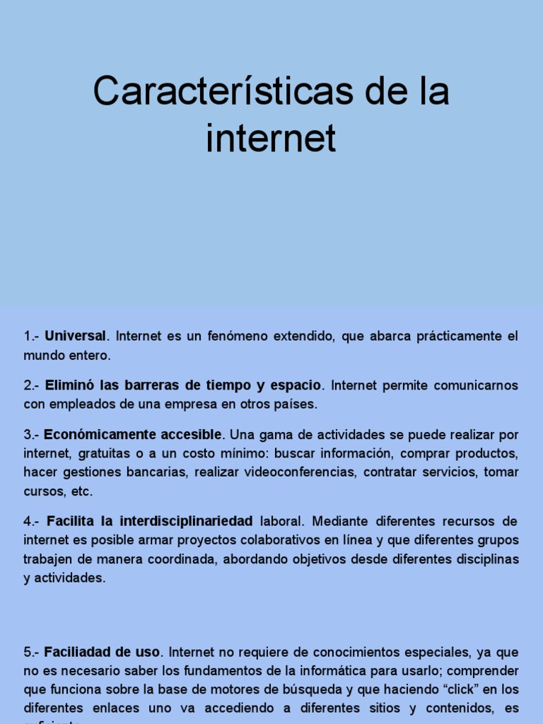 Características de La Internet | PDF