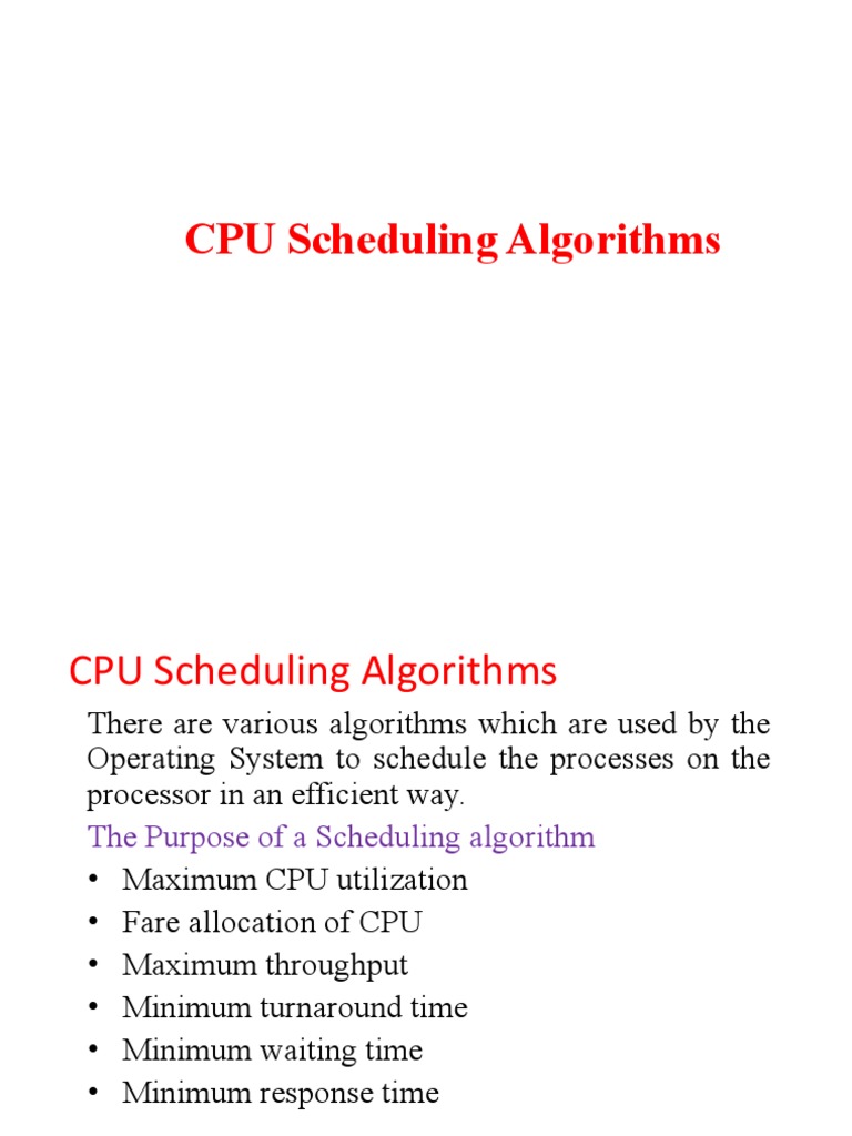 Cpu Scheduling Pdf Scheduling Computing Concurrency Computer Science 0985