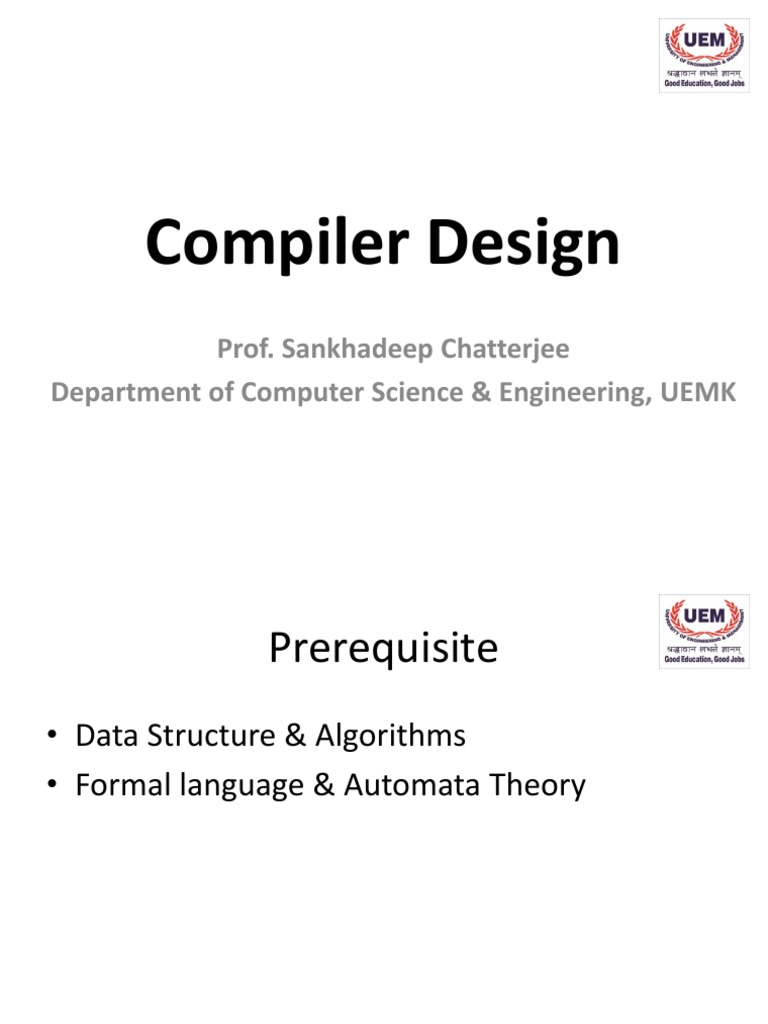 Compiler Design 1 | PDF | Parsing | Compiler