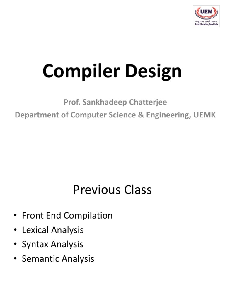 Compiler Design 2 | PDF | Compiler | Parsing