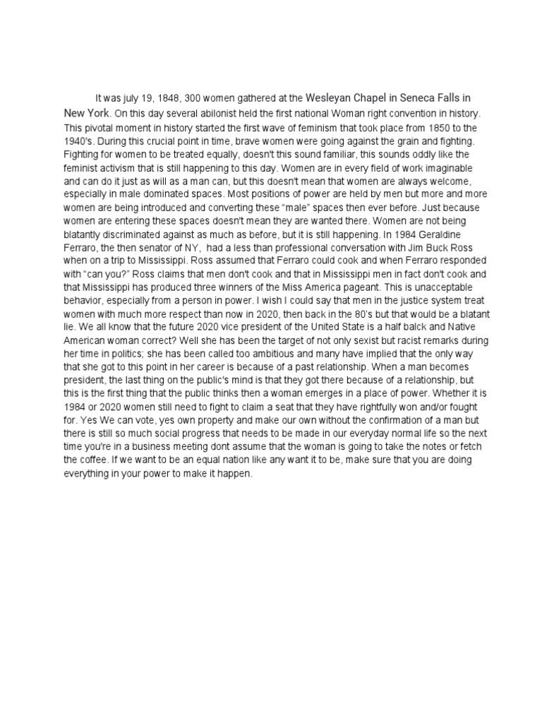 Feminism Speech | PDF | Social Ideologies | Feminism