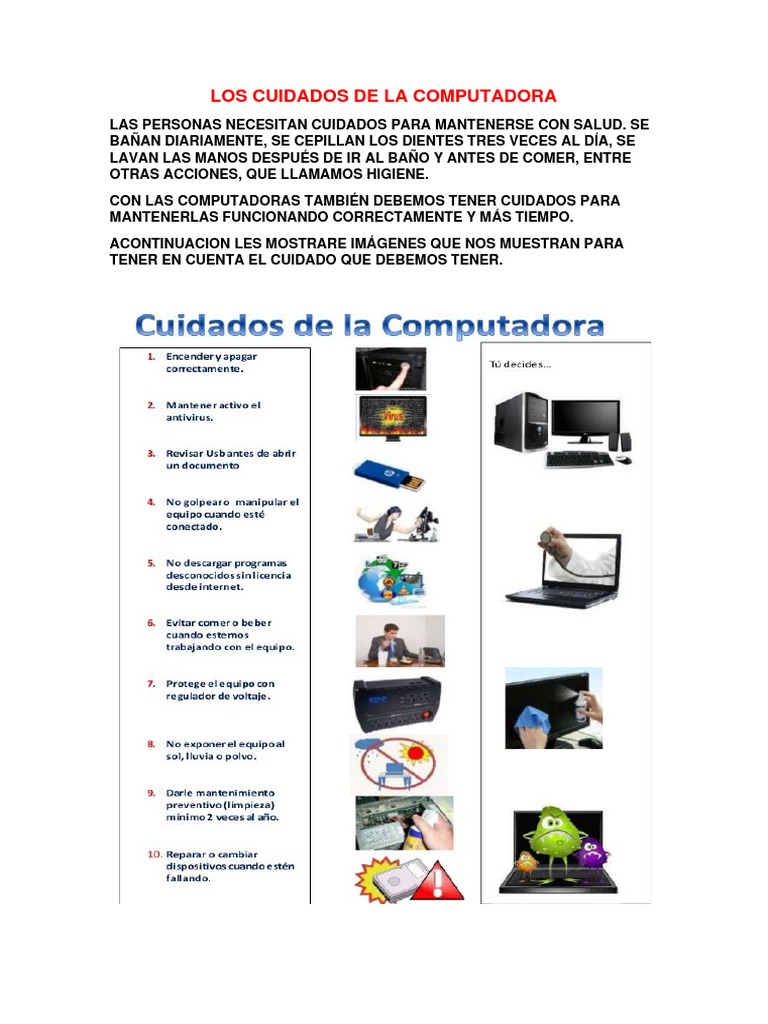 Los Cuidados de La Computadora PDF | PDF