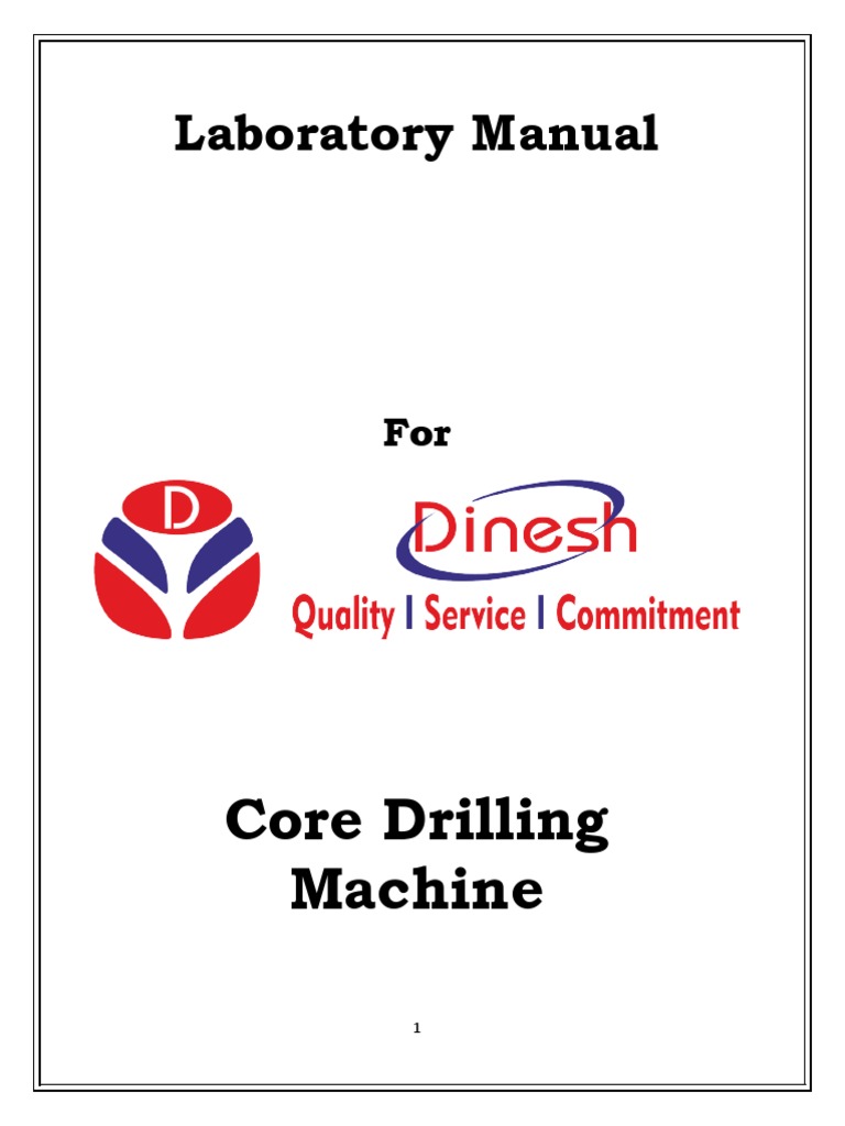 Laboratory Manual: Core Drilling Machine | PDF
