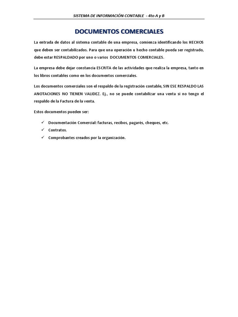 Documentos Comerciales | PDF | Cheque | Factura