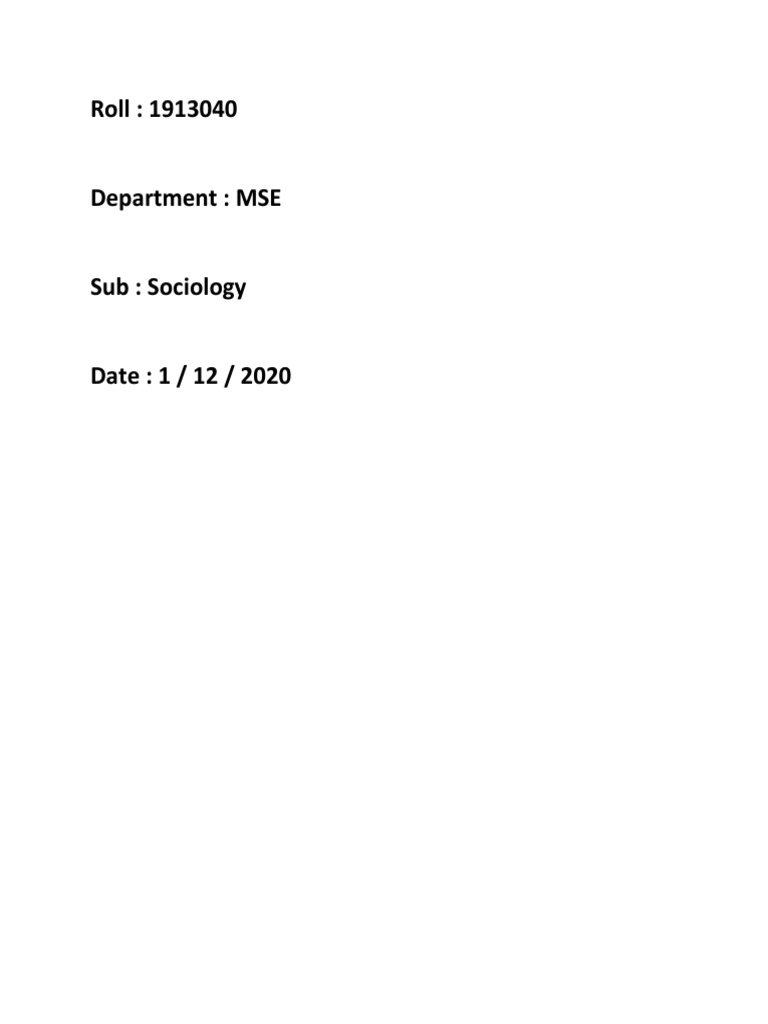 Pre-Industrial Society in Sociology | PDF | Society | Social Group