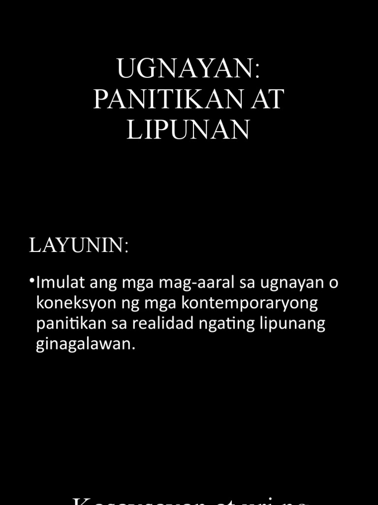 UGNAYAN Panitikan at Lipunan | PDF