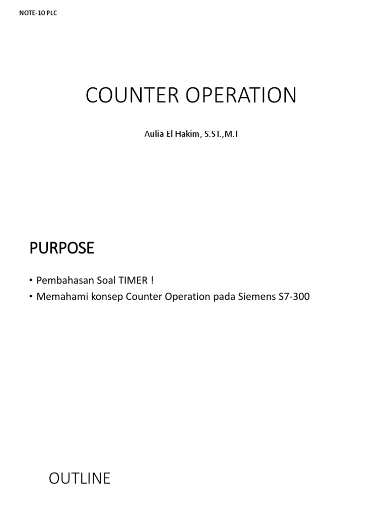 Note-10 Counter Operation | PDF | Integer (Computer Science) | Data Type