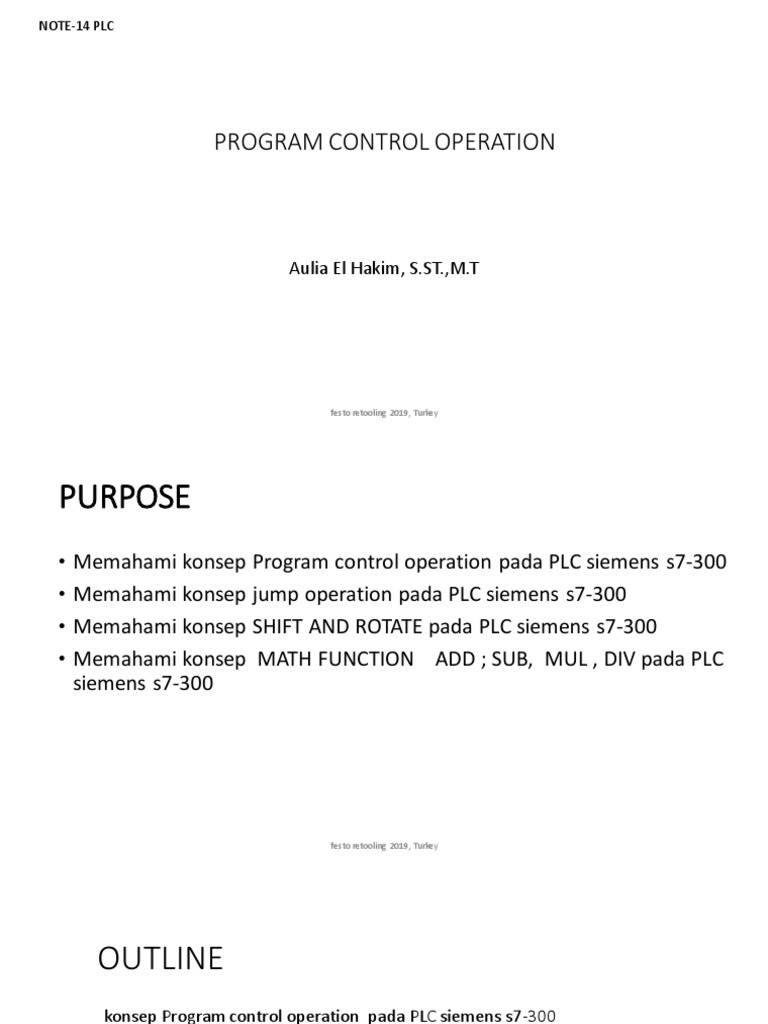 Note-14 Program Control | PDF | Programmable Logic Controller | Bit