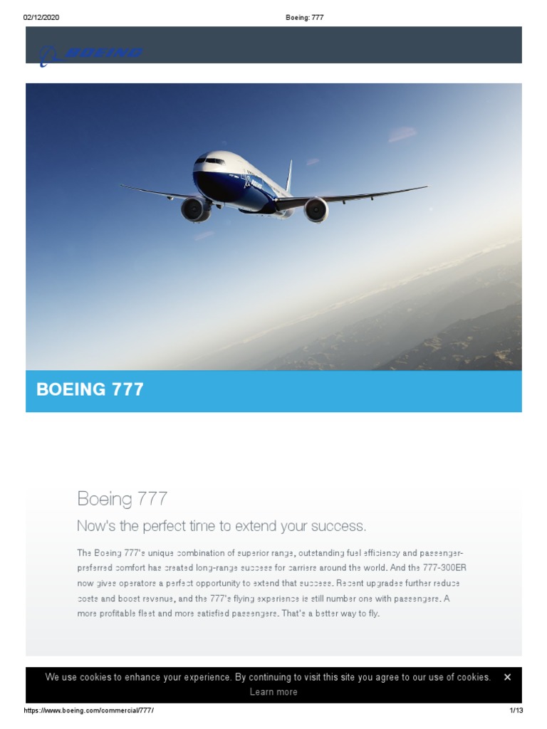 Boeing 777 | PDF | Airlines | Aircraft