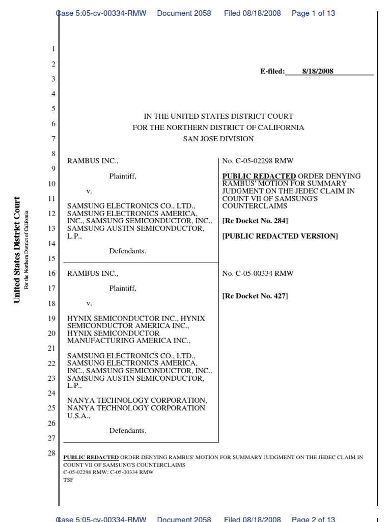 Order | PDF | Summary Judgment | Secondary Liability