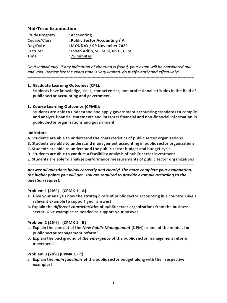 Public Sector Accounting PDF | PDF | Test (Assessment) | Accounting