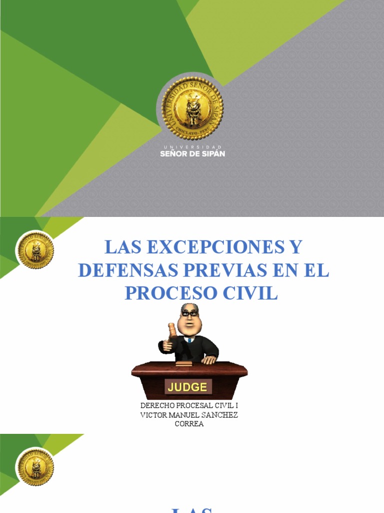 Excepciones Y Defensas Previas Pdf Ley Procesal Demanda Judicial