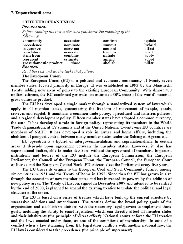 7 European Union | PDF | European Parliament | World Politics