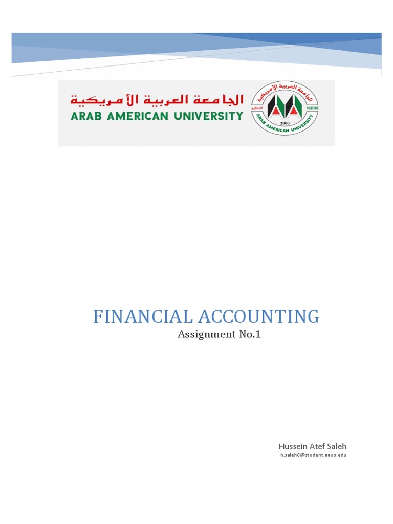 Financial Accounting - Assignment #1# | PDF | Expense | Equity (Finance)