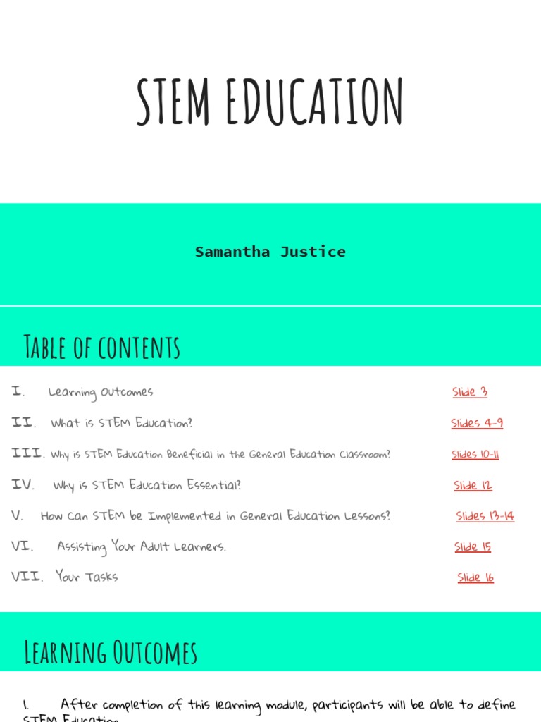 Stem Education Module | PDF | Science, Technology, Engineering, And ...
