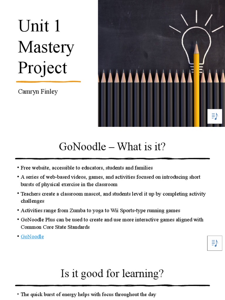 Unit 1 Mastery Project | Download Free PDF | Classroom | Learning