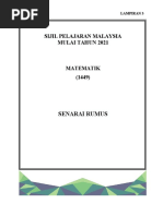 Senarai Rumus Matematik SPM | PDF