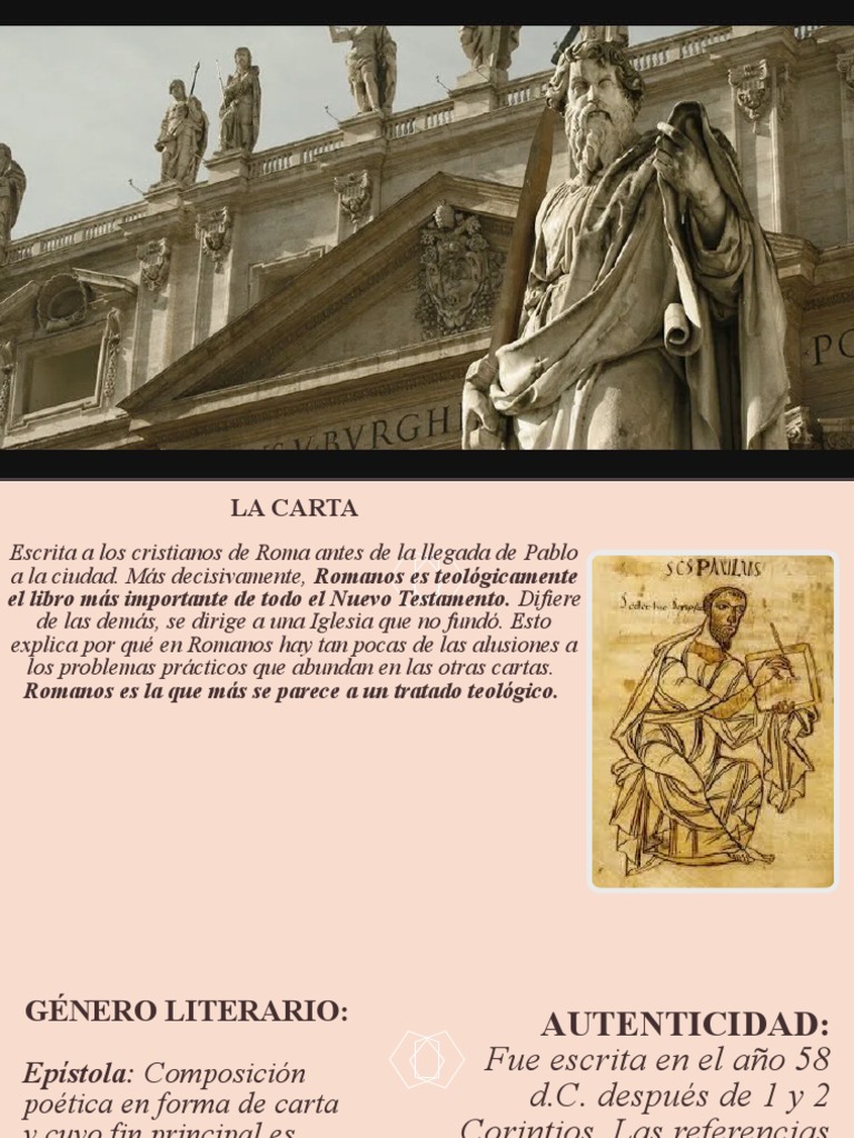 Carta de San Pablo A Los Romanos | PDF | Epístola a los romanos | Pablo ...