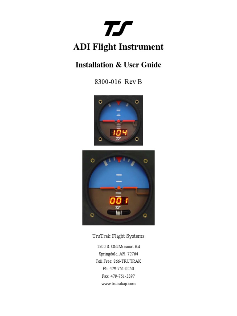 ADI Flight Instrument User Guide | PDF | Airspeed | Aerospace Engineering