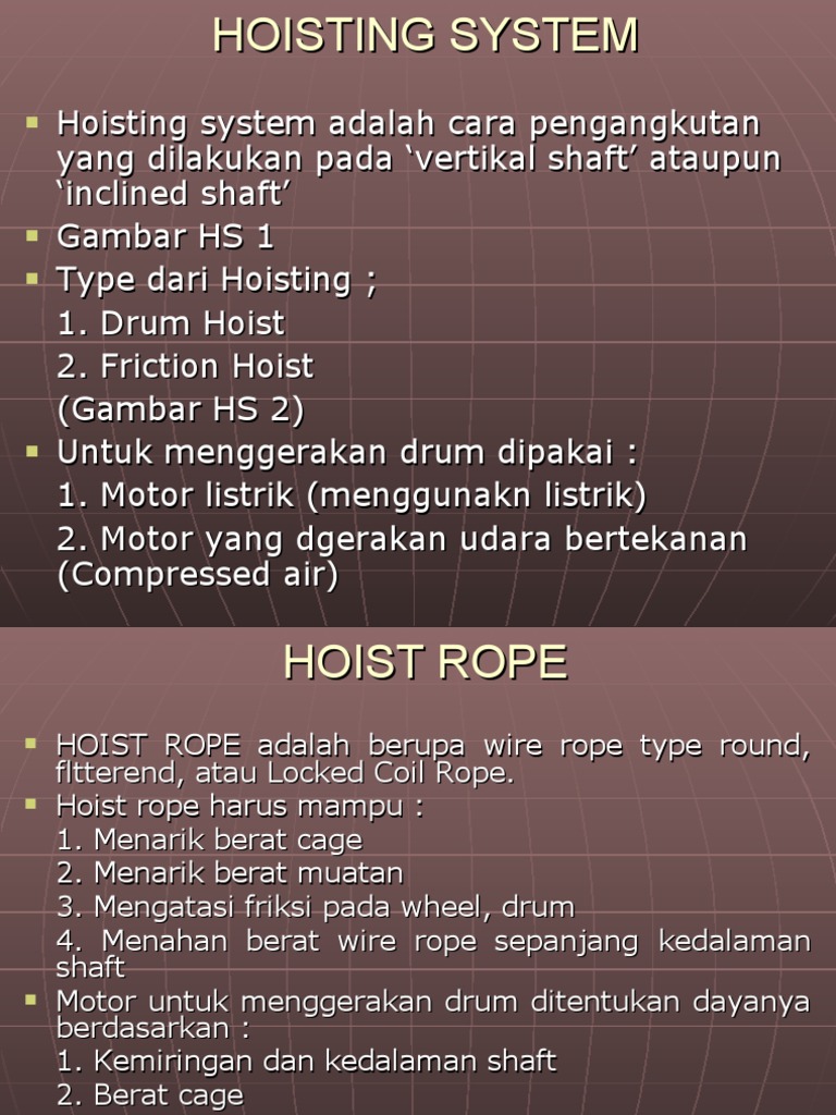 Hoisting System | PDF | Ilmu Sosial