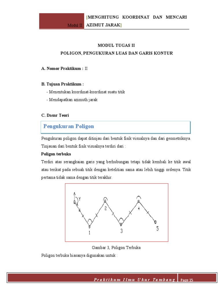 Pengukuran Poligon dan Kontur | PDF