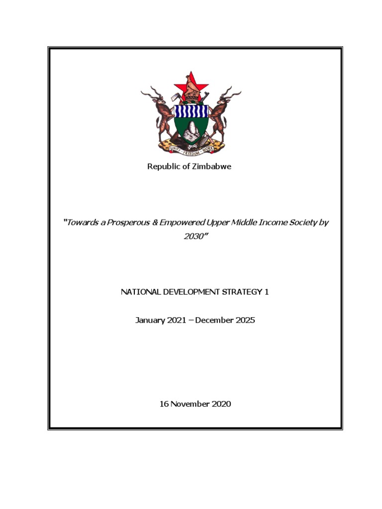National Development Strategy 1-1 | PDF | Economic Growth | Inflation