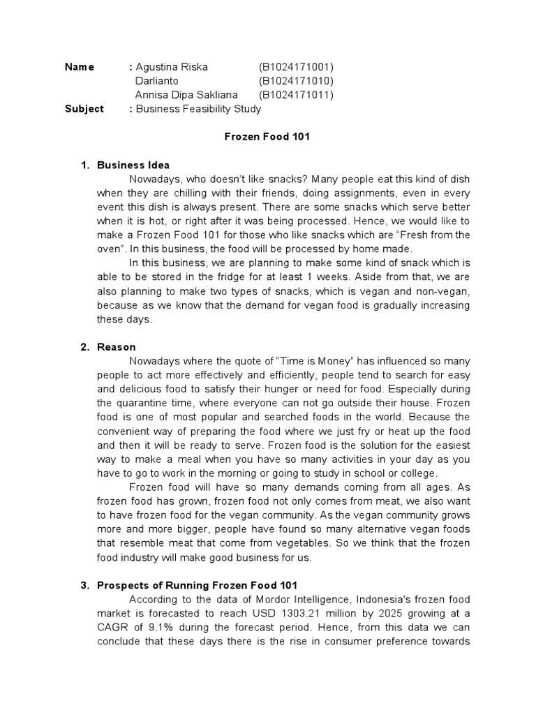 Group 1 - BFS Group Assignment | PDF | Foods | Food And Drink