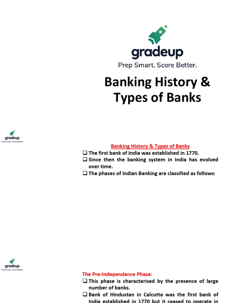 Banking History & Types of Banks | Download Free PDF | Reserve Bank Of ...