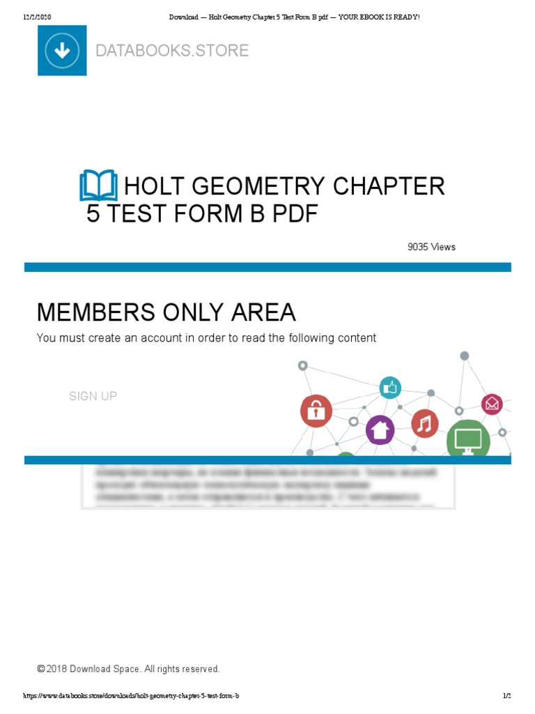 Holt Geometry Chapter 5 Test Form B PDF - YOUR EBOOK IS READY! | PDF