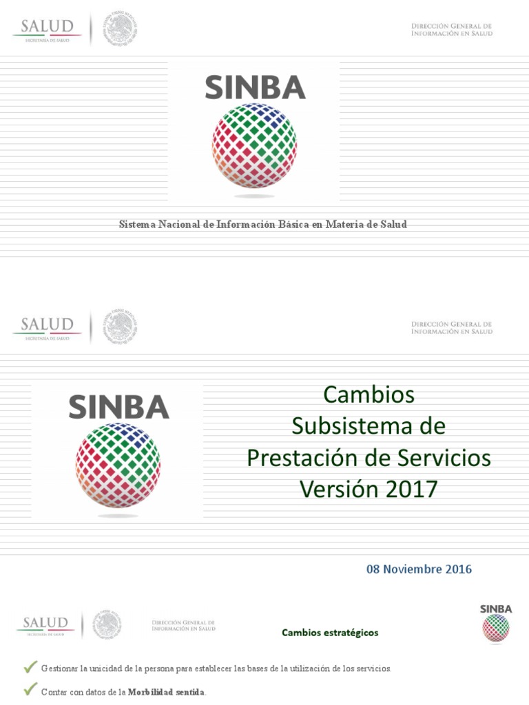 sINBA SIS | PDF | Medicina | Ciencias de la Salud