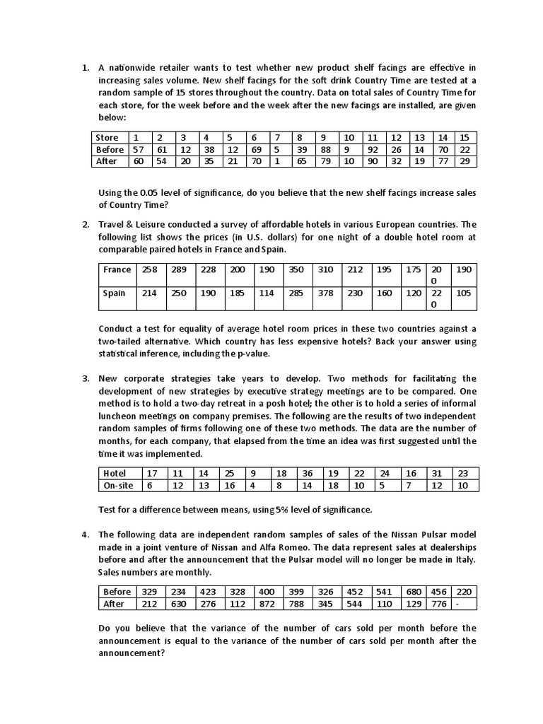 Two Sample Hypothesis Testing | PDF | Statistical Significance ...