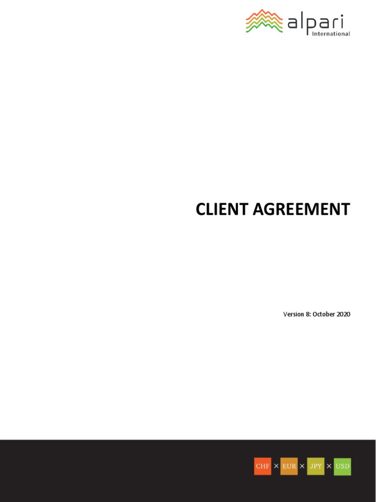 Exinity LTD ALPARI Client Agreement V8 PDF | PDF | Banks | Payments