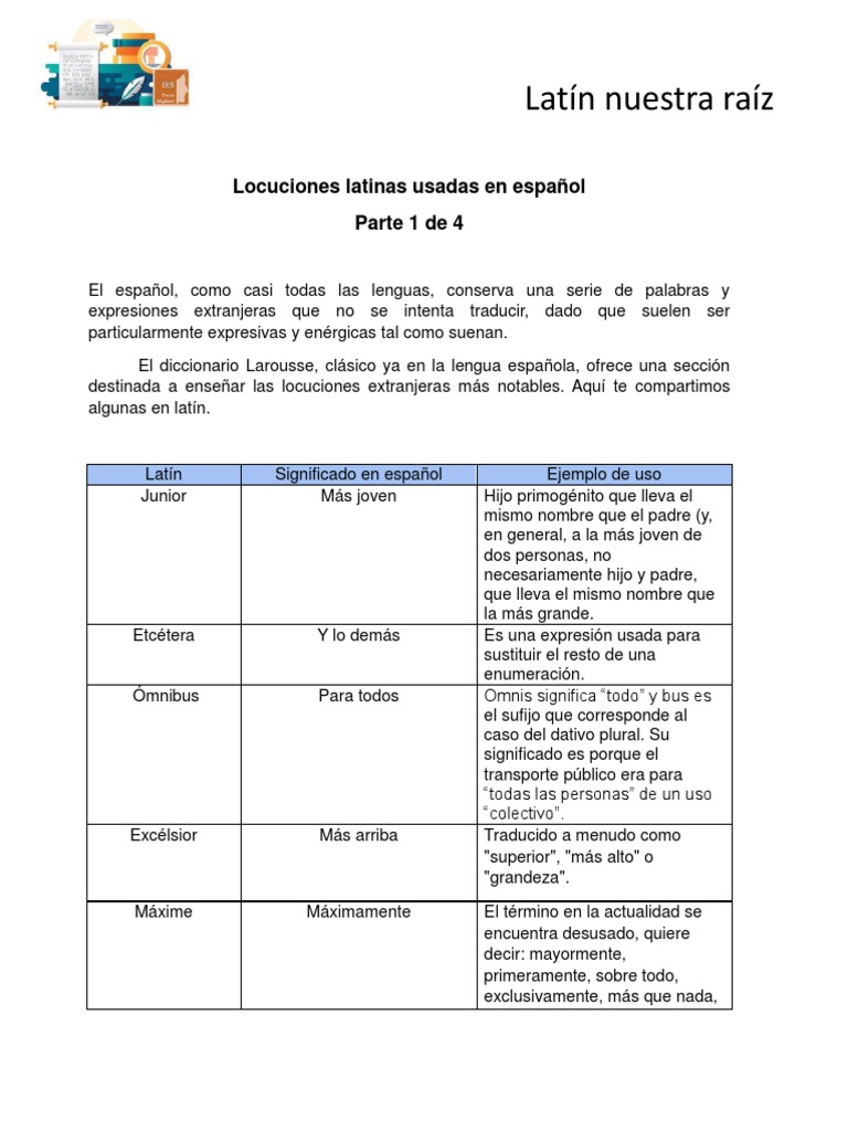 Loc Latinas 1 de 4 | PDF | latín | Idiomas
