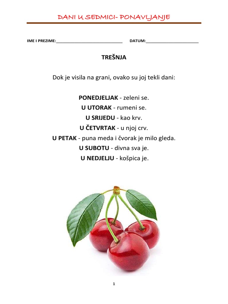 Dani U Sedmici-20 | PDF