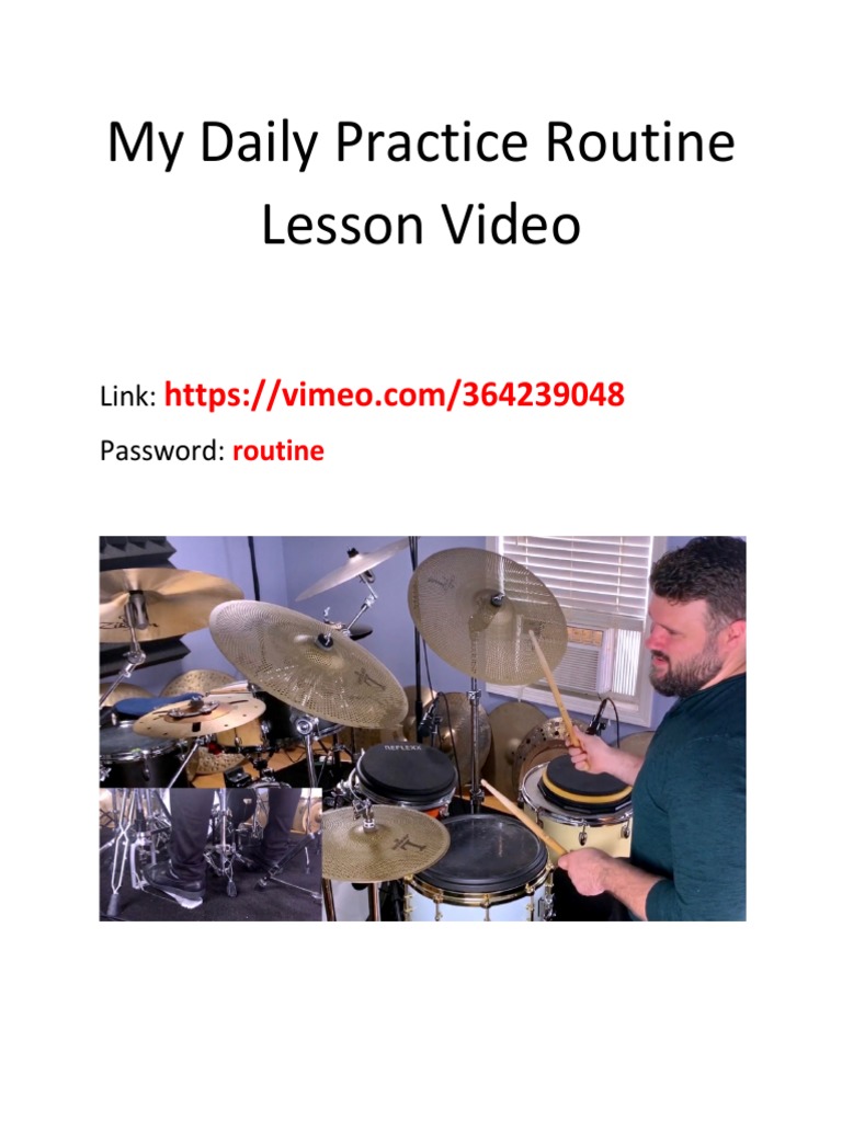 Daily Drumming Practice Routine | PDF | Language Arts & Discipline