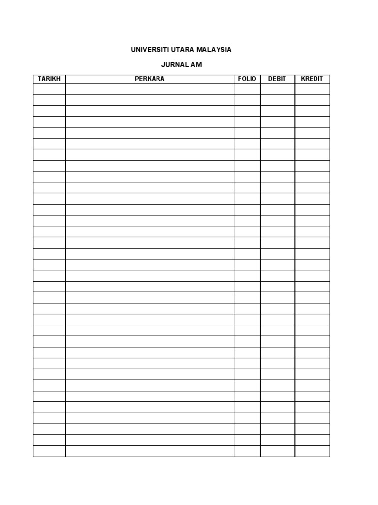 Jurnal Am Kosong | PDF