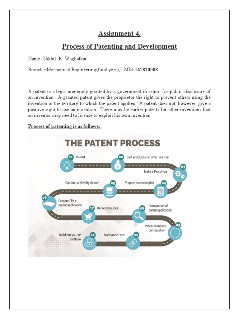 Assignment 4. Process of Patenting and Development | PDF | Patent ...