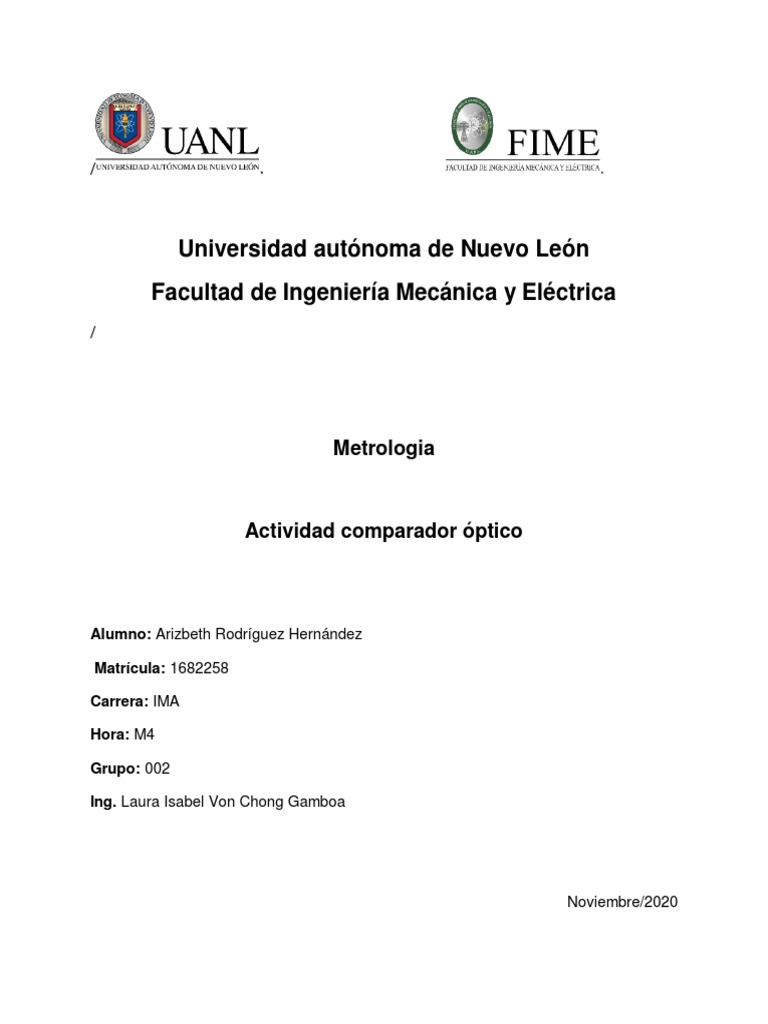 Actividad Comparador Optico | PDF