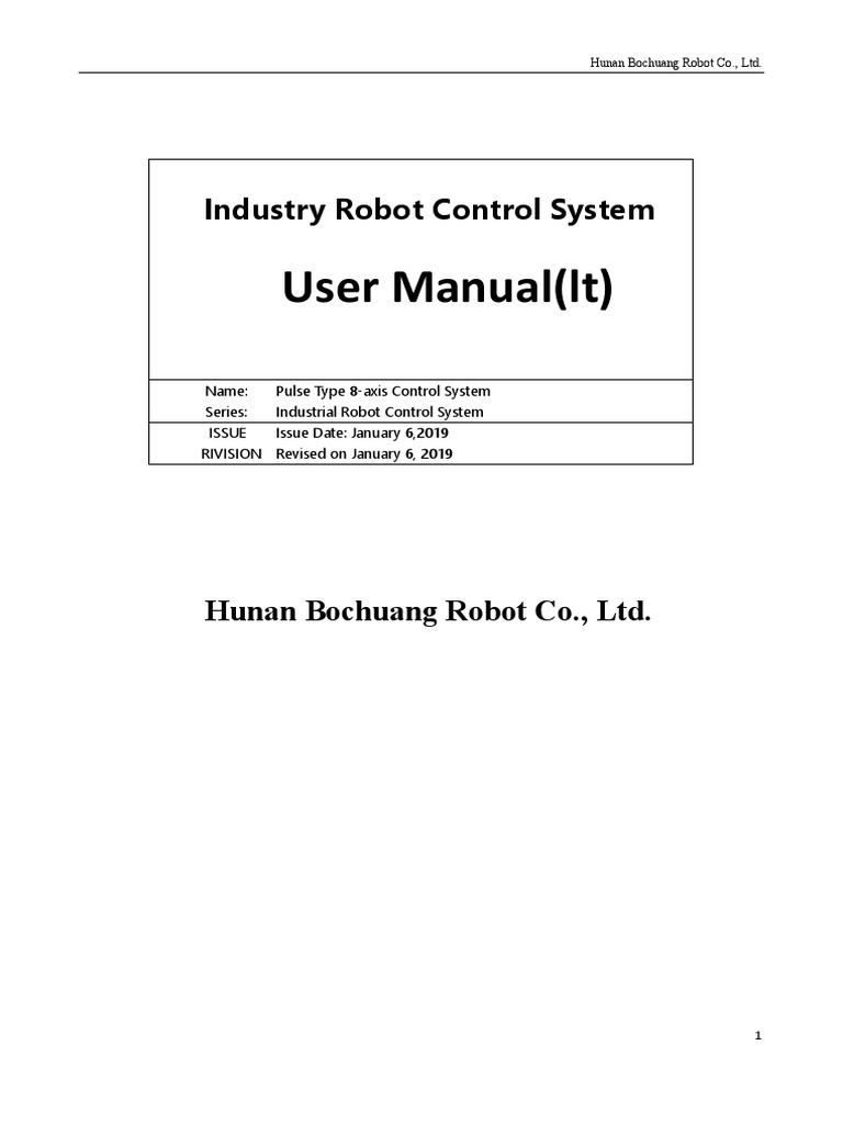 User Manual-Industry Robot Control System - LT PDF | PDF | User ...