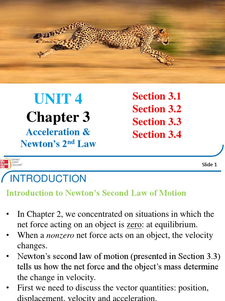 UNIT 4-PHY 131 Chapter 3-Acceleration and Newton Second Law of Motion ...