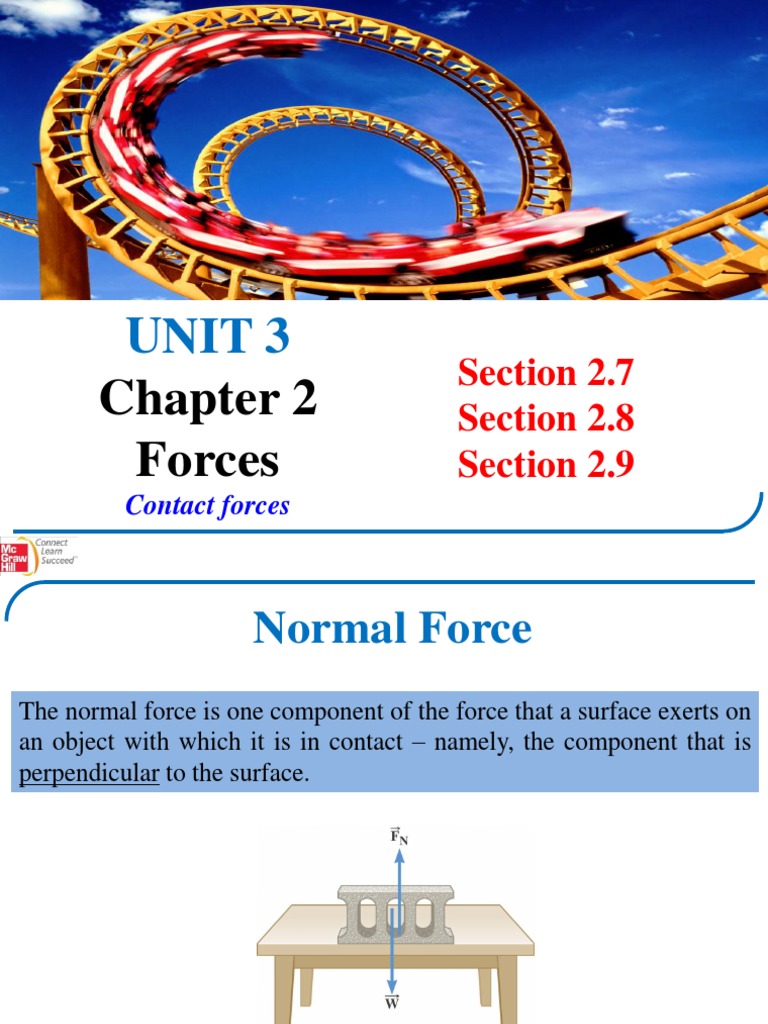UNIT 3-PHY 131 Chapter 2-Contact Forces | PDF | Friction | Tension ...