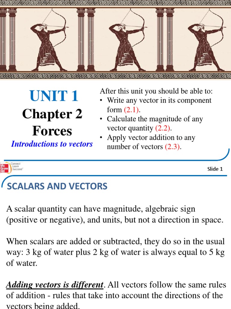 UNIT 1-PHY 131 Chapter 2 - Introduction To Vectors | PDF | Euclidean Vector | Force