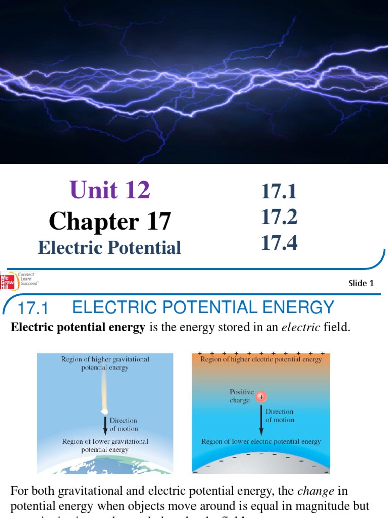UNIT 12-PHY 131-Chapter 17-Electric Potential | PDF | Potential Energy ...
