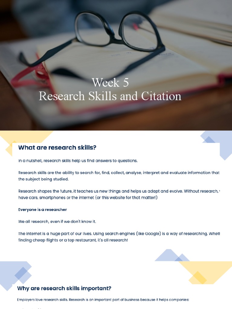 Week 5 Research Skills and Citation | PDF