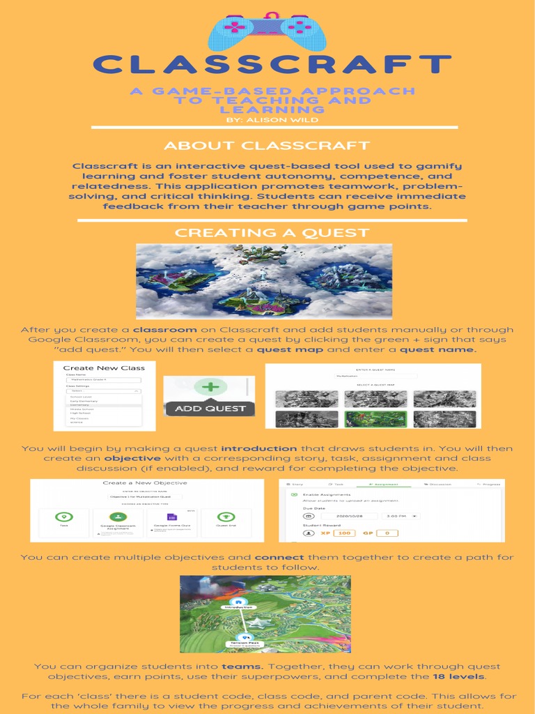 Classcraft Infographic - Wild Alison | PDF | Teaching | Behavior Modification